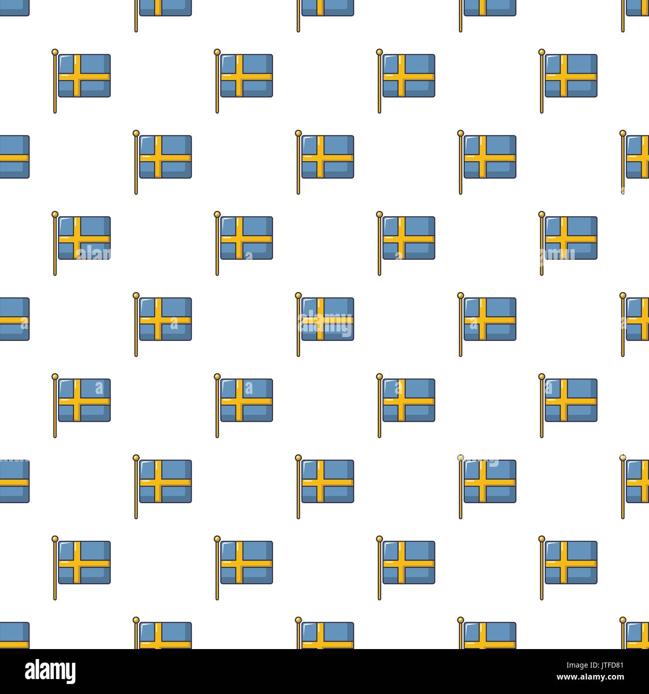 Swedish Flag Flying Stock Vector Images Alamy