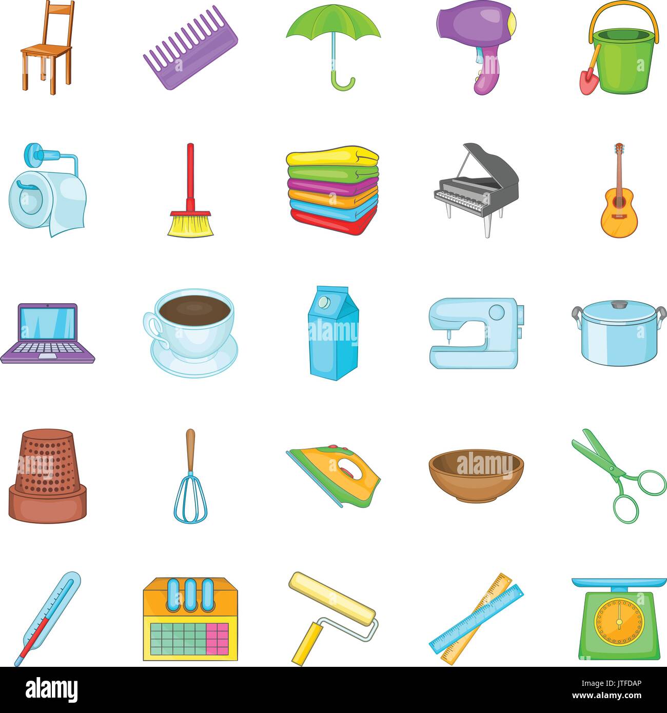 Housekeeping icons set, cartoon style Stock Vector Image & Art - Alamy