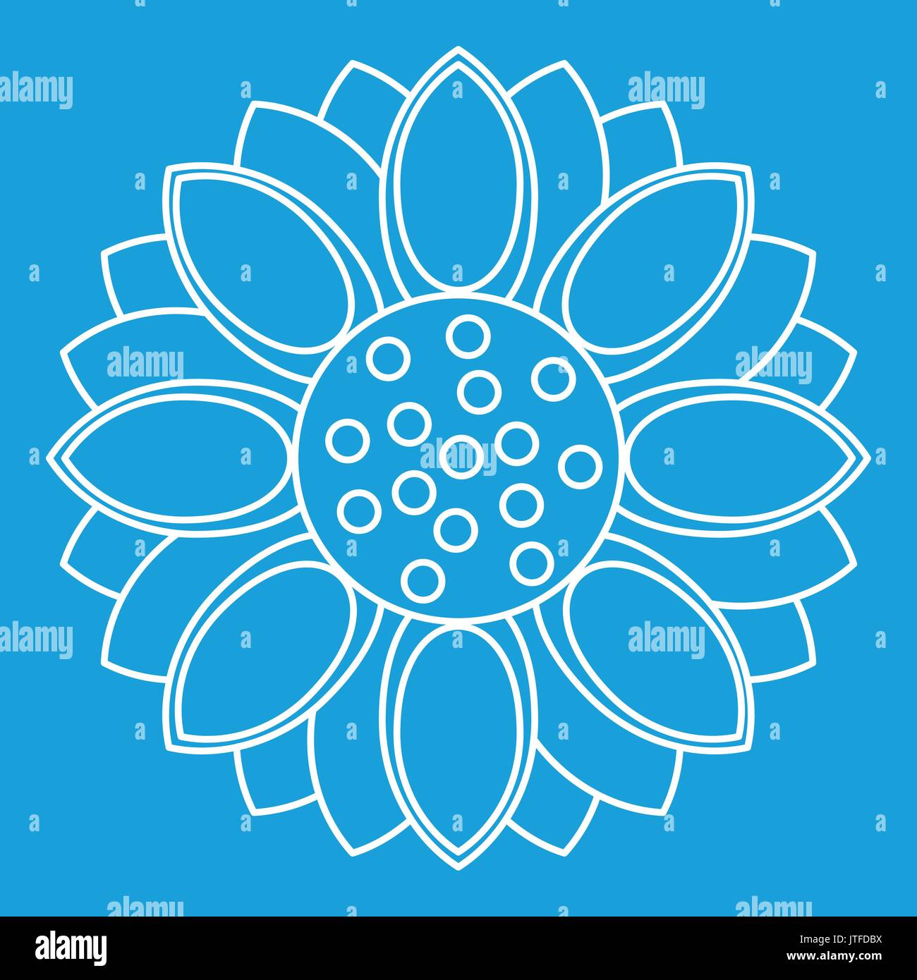 Flower icon, outline style Stock Vector Image & Art - Alamy