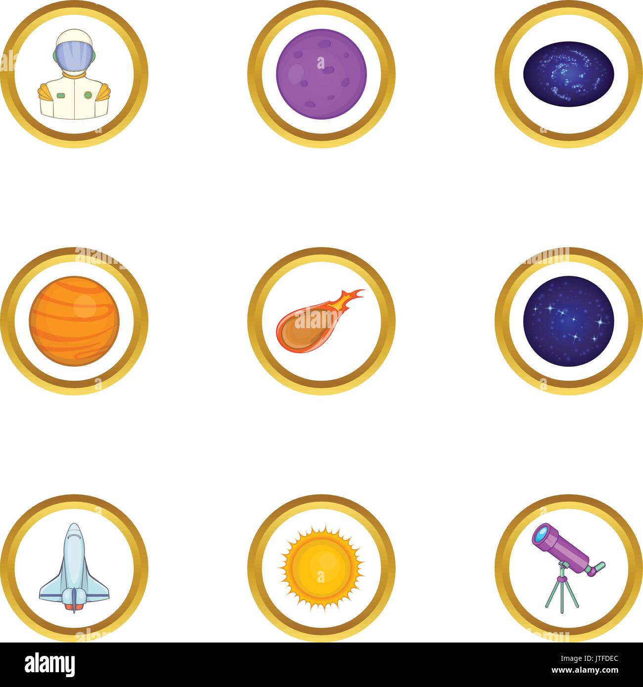 Space search icons set, cartoon style Stock Vector Image & Art - Alamy