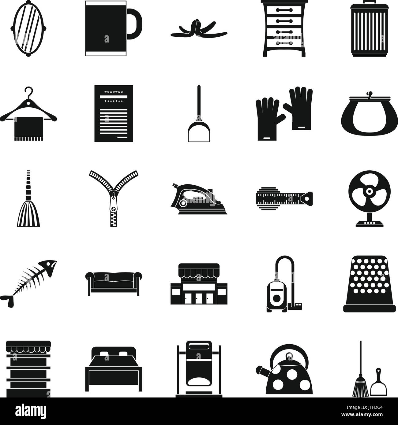 House work icons set, simple style Stock Vector Image & Art - Alamy