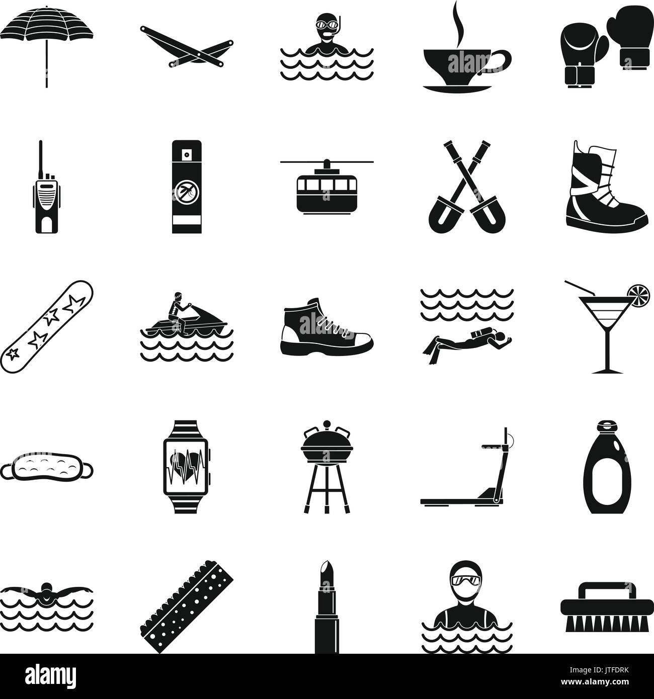 Therapy icons set, simple style Stock Vector Image & Art - Alamy