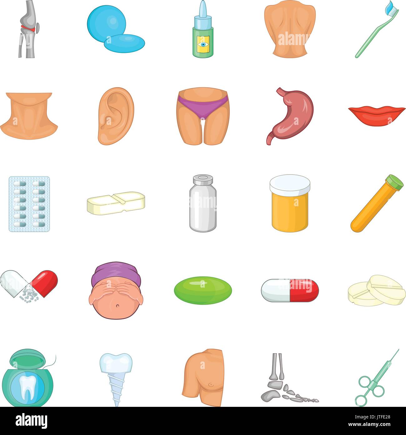 Man health icons set, cartoon style Stock Vector Image & Art - Alamy