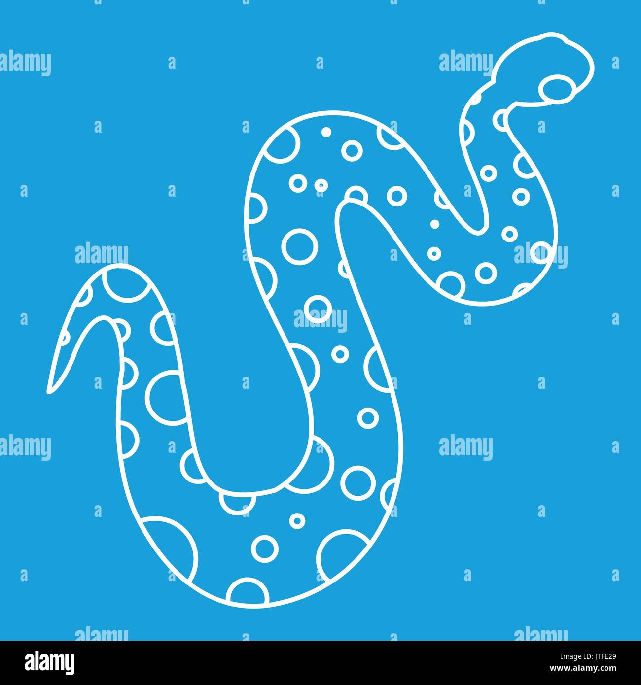 Dotted snake icon, outline style Stock Vector Image & Art - Alamy
