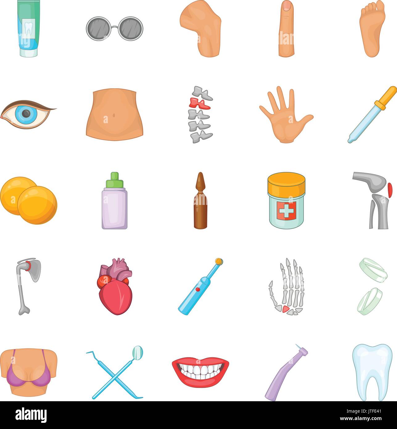 Human health icons set, cartoon style Stock Vector Image & Art - Alamy