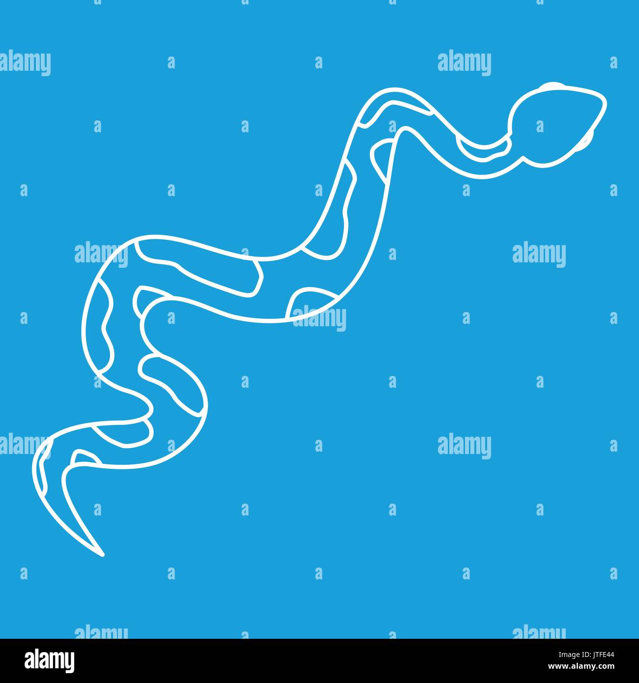 Creeping snake icon, outline style Stock Vector Image & Art - Alamy