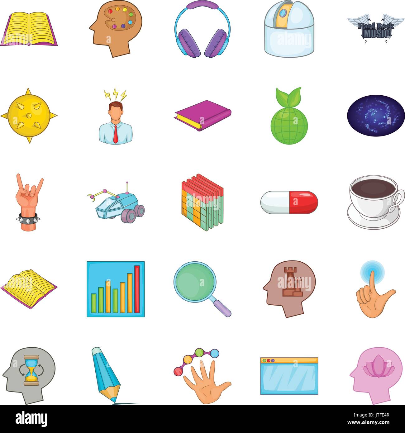 Human mind icons set, cartoon style Stock Vector Image & Art - Alamy