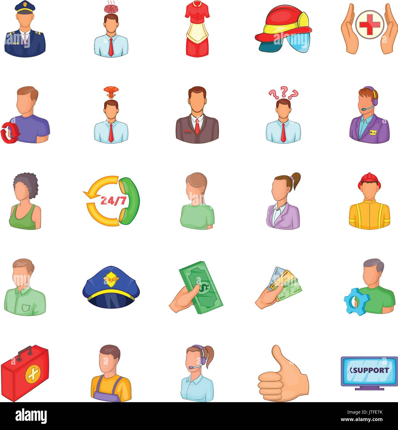 Human icons set, cartoon style Stock Vector Image & Art - Alamy