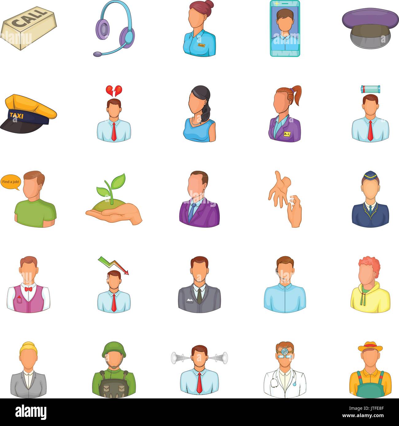 Human resource icons set, cartoon style Stock Vector Image & Art - Alamy