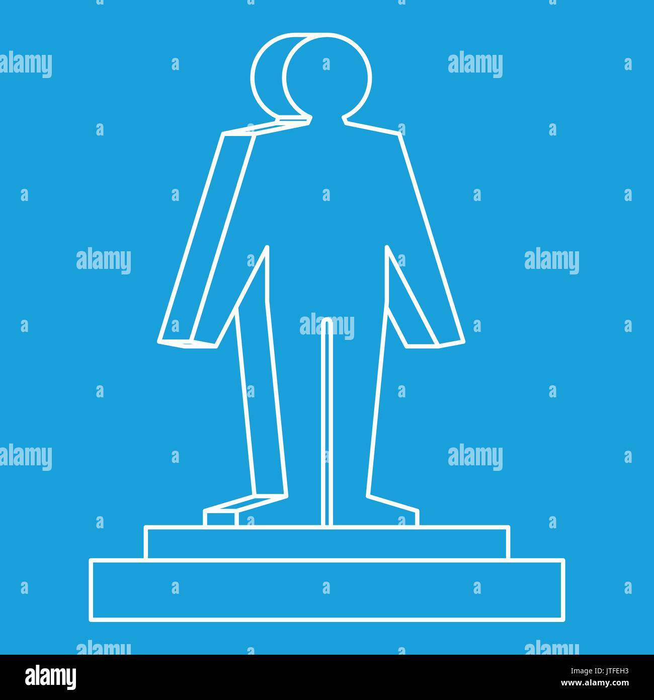 3d model of a man icon, outline style Stock Vector Image & Art - Alamy