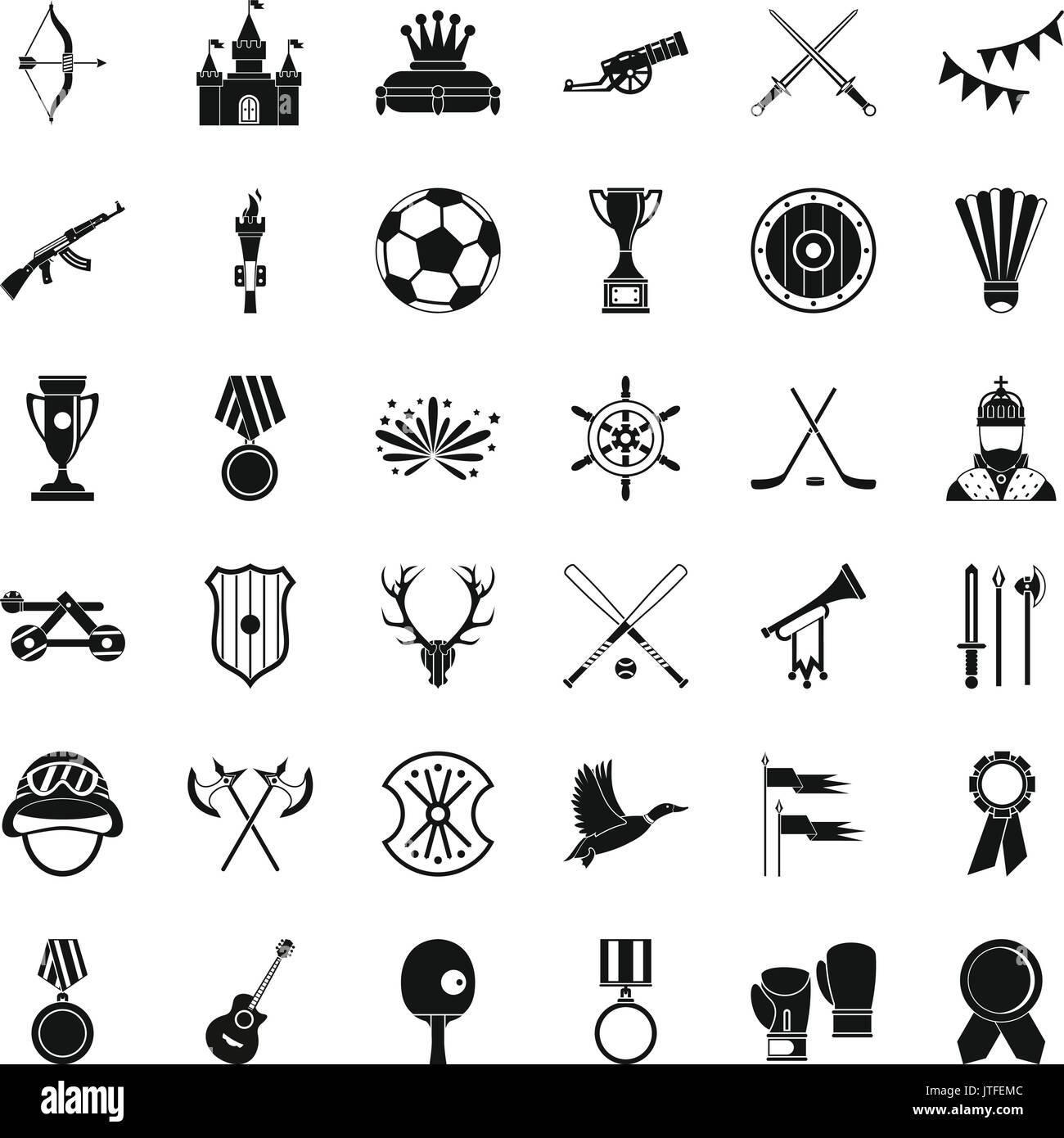 Medal icons set, simple style Stock Vector Image & Art - Alamy