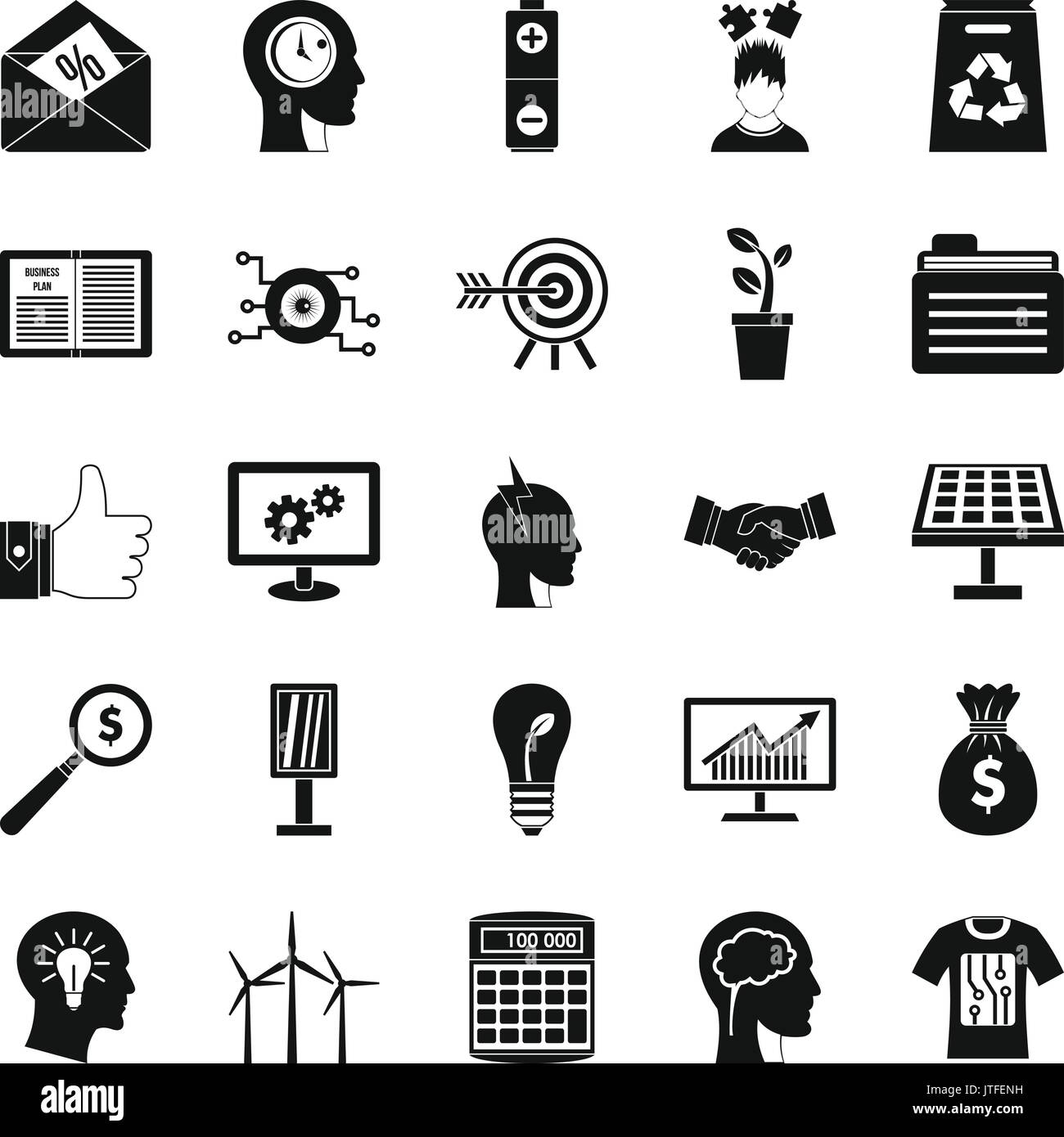 New idea icons set, simple style Stock Vector Image & Art - Alamy