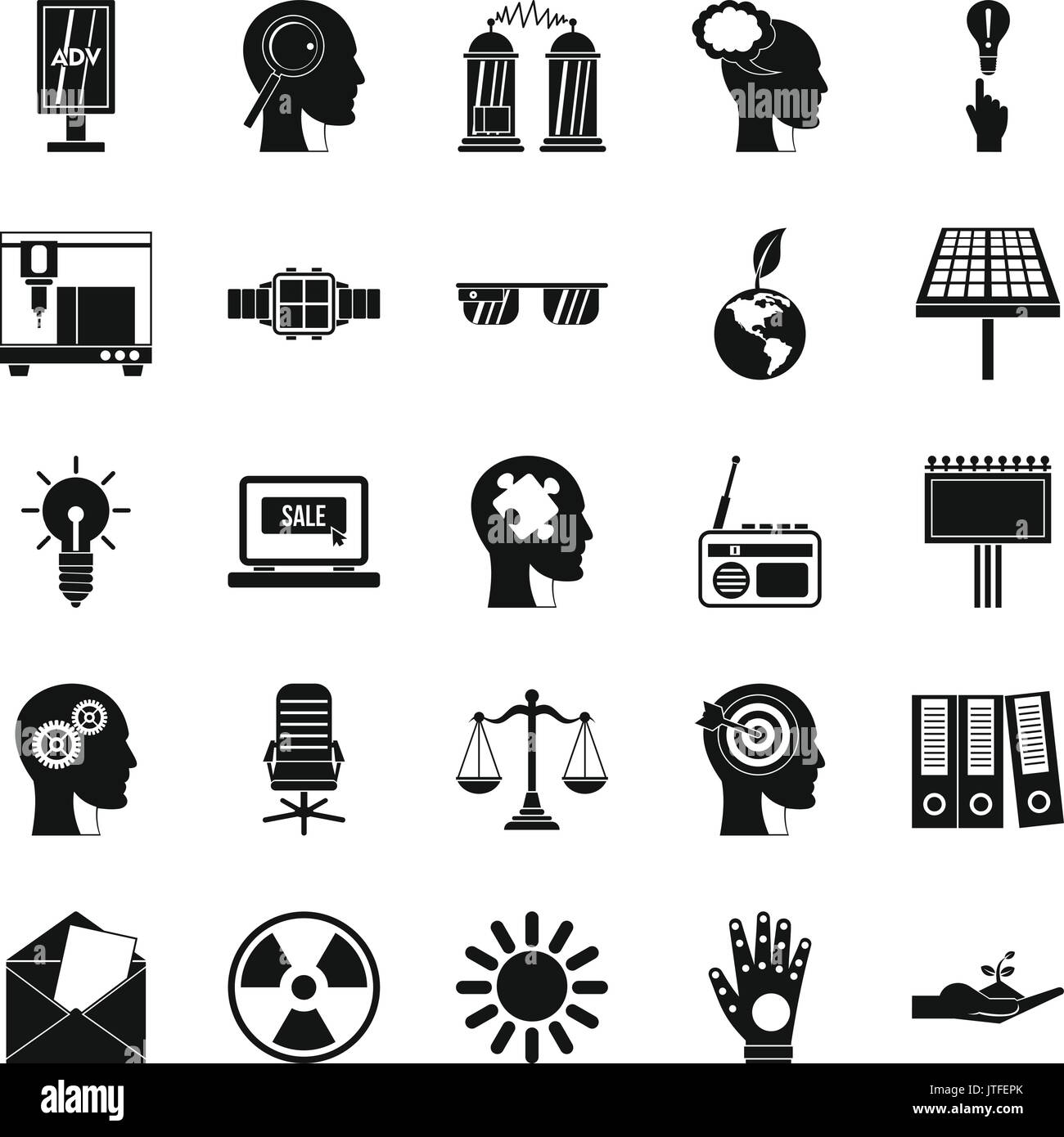 Representation icons set, simple style Stock Vector Image & Art - Alamy