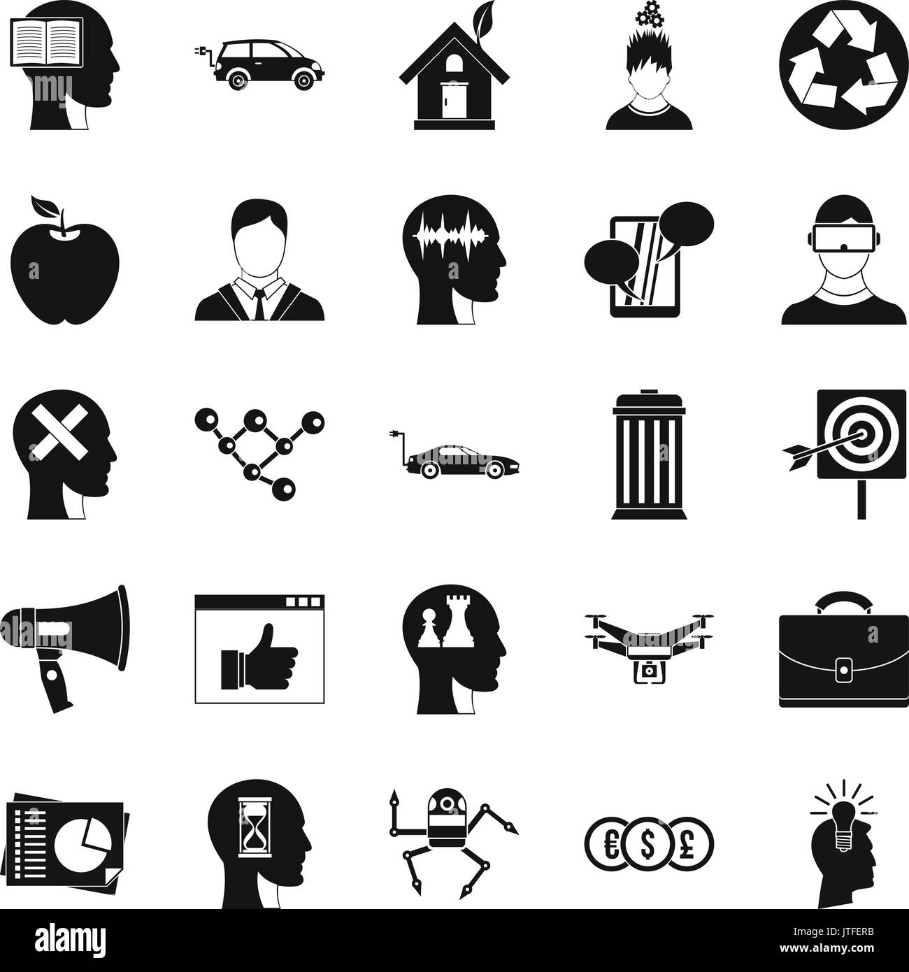 Think icons set, simple style Stock Vector Image & Art - Alamy