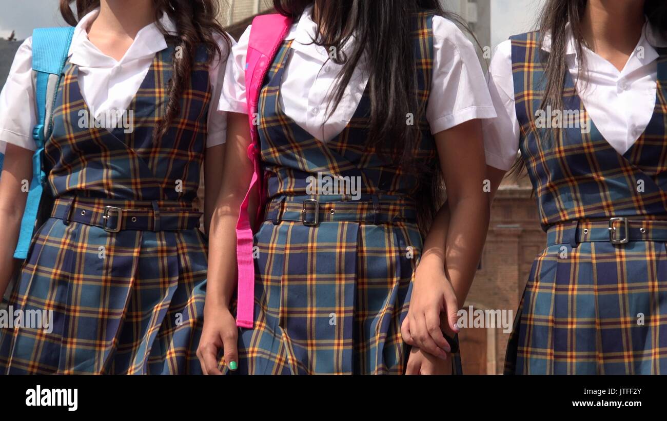 Female Students Wearing School Uniforms Stock Photo - Alamy
