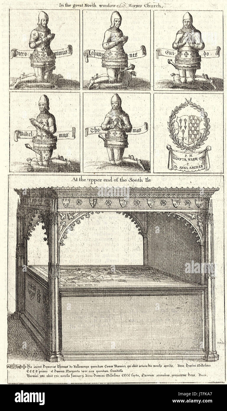 Wenceslas Hollar Thomas Beauchamp, Earl of Warwick (monument Stock ...