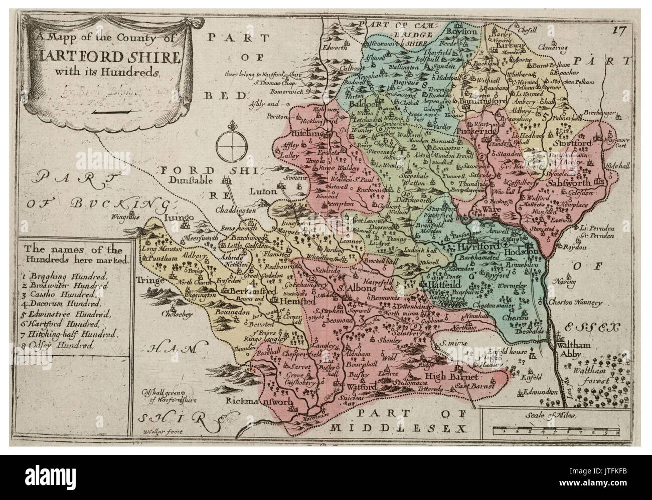 Hertfordshire map hi-res stock photography and images - Alamy