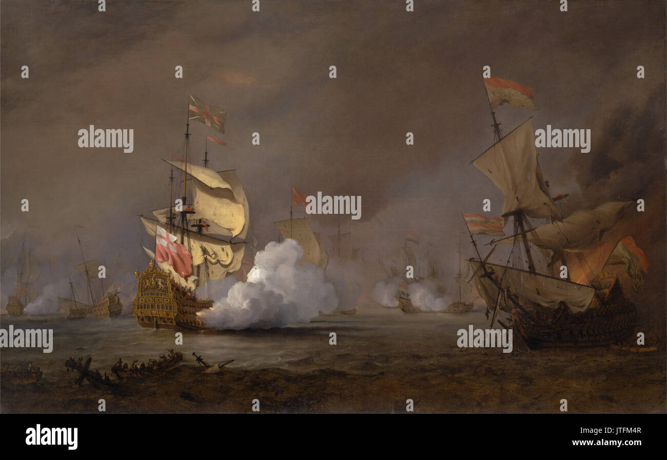 Willem van de Velde the Younger Sea Battle of the Anglo Dutch Wars ...