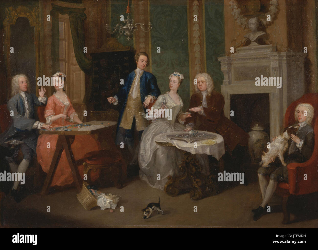 William Hogarth Portrait of a Family Stock Photo - Alamy