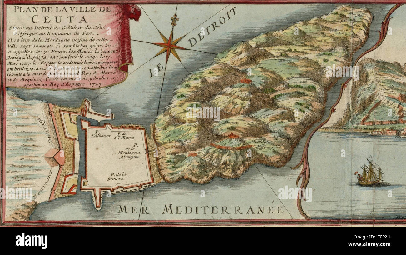 Plan de la Ville de Ceuta Stock Photo - Alamy