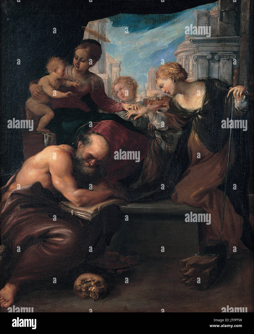Pietro Faccini Mystic marriage of Saint Catherine Stock Photo - Alamy