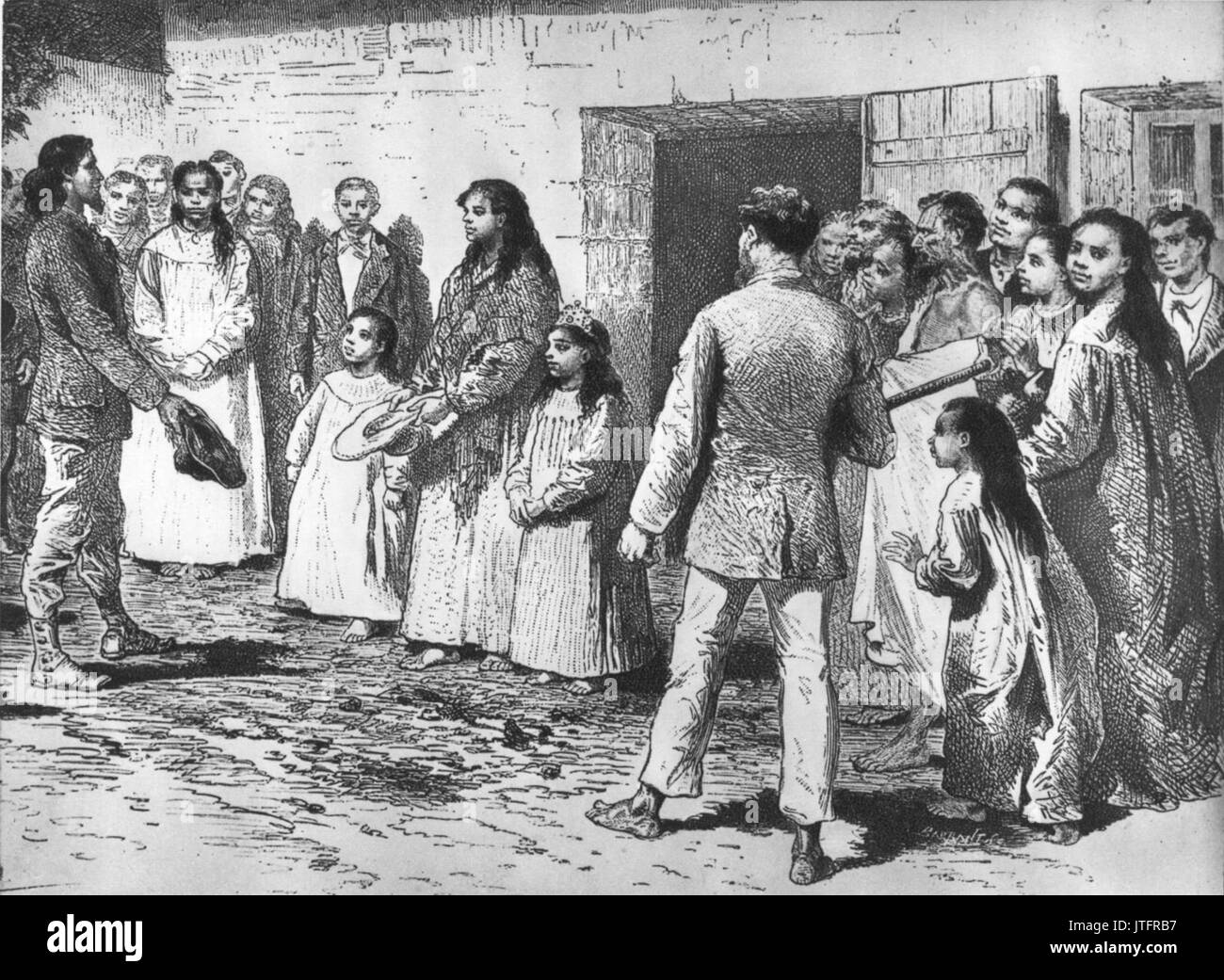 Queen of Easter Island meets Pinart in 1877 Stock Photo - Alamy