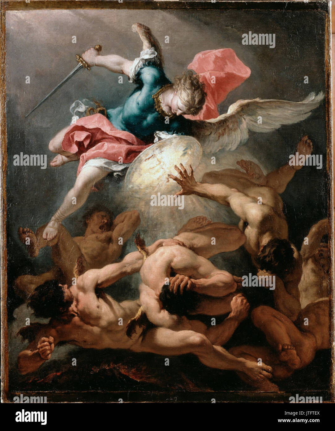 Ricci, Sebastiano The Fall of the Rebel Angels Stock Photo - Alamy
