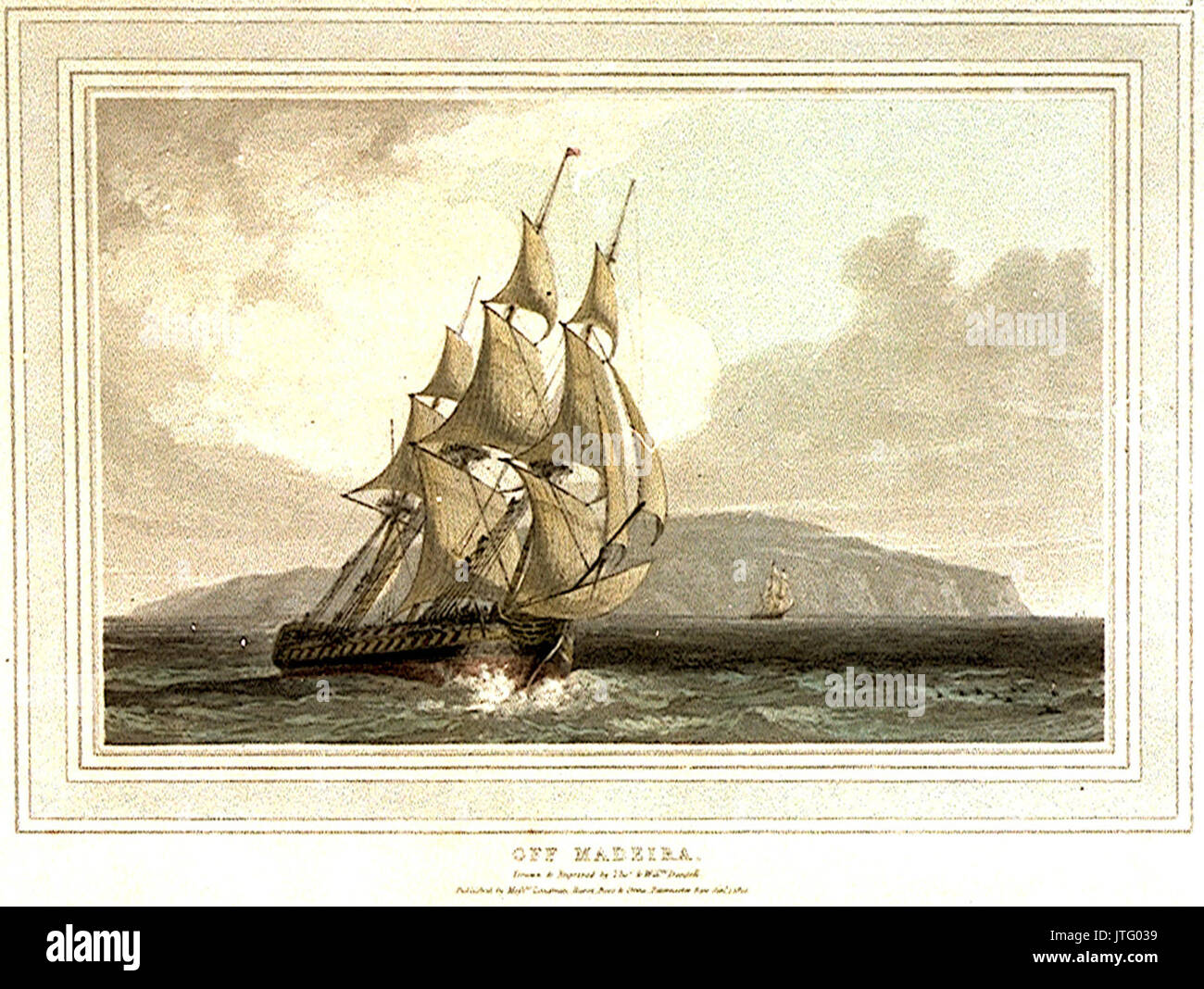 Thomas Daniell's painting 'Off Madeira' from 1810 captures a maritime ...