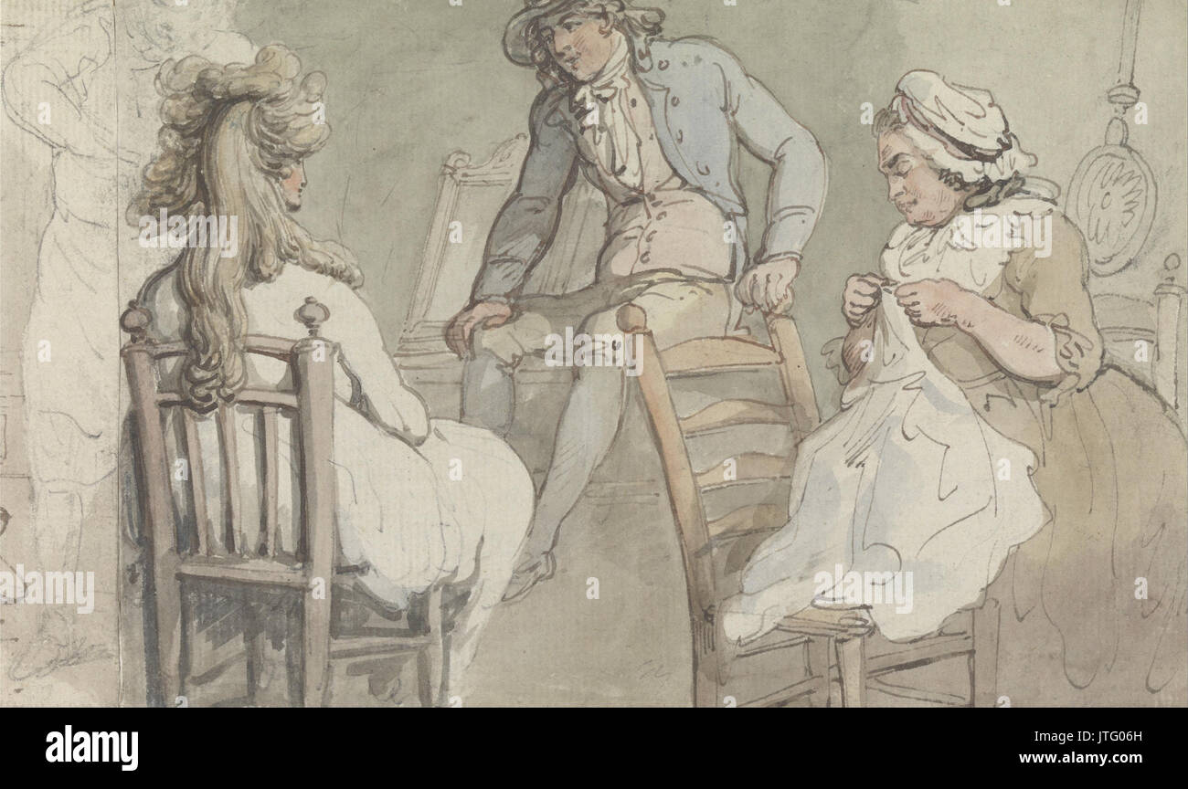 Thomas Rowlandson Interior of a Dressing Room with Jack Bannister Stock ...