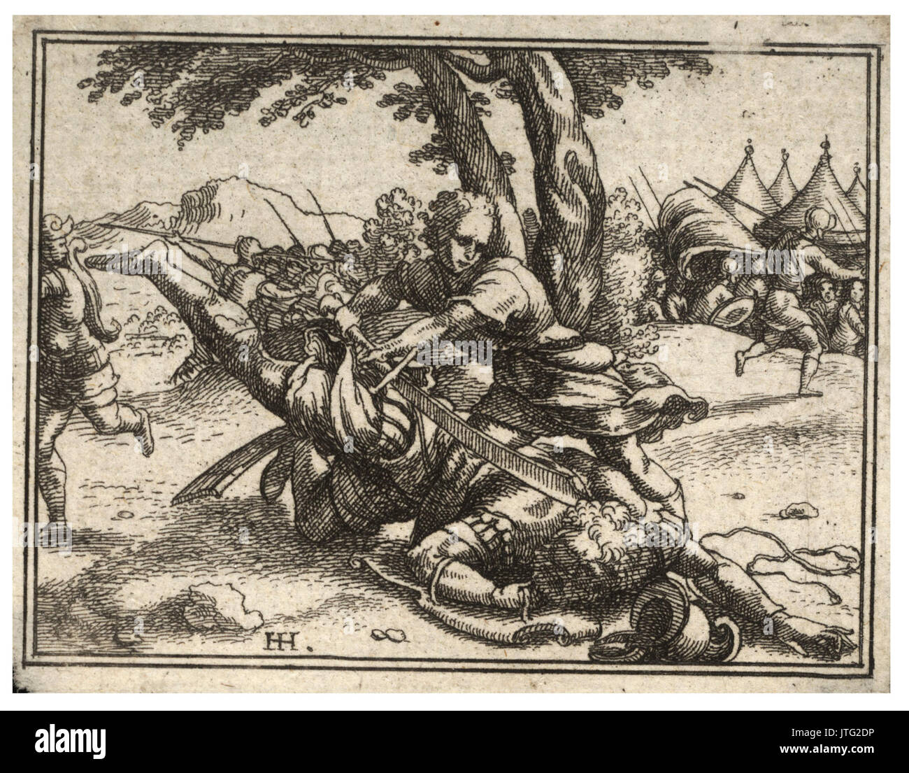 Wenceslas Hollar David and Goliath Stock Photo - Alamy