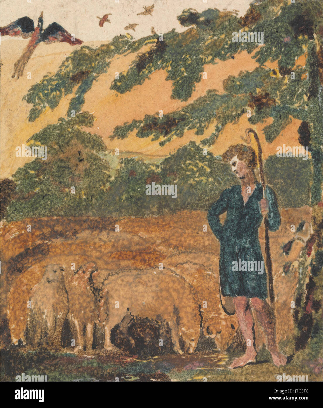 William Blake The Shepherd, from Songs of Innocence Stock Photo - Alamy