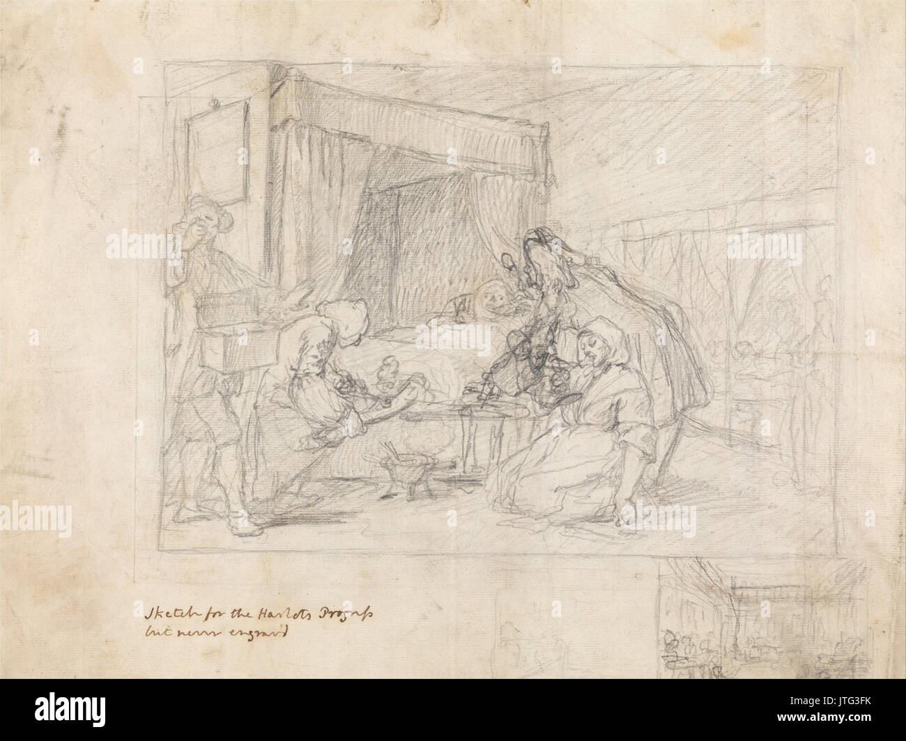 William Hogarth Operation Scene in a Hospital with Subsidiary Sketches ...