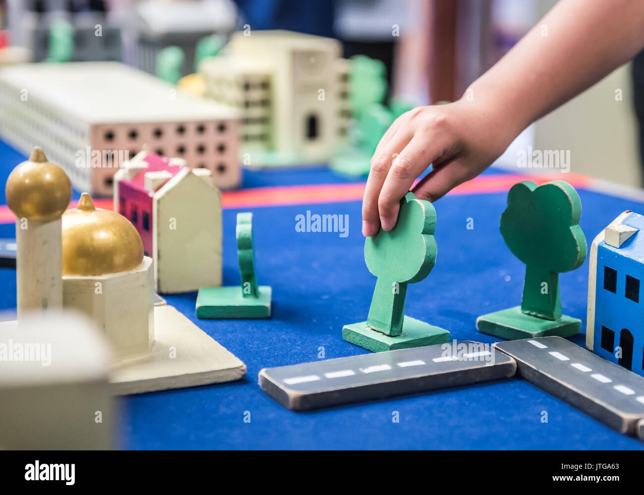 Playing game for Real Estate, kid learn and education Stock Photo - Alamy