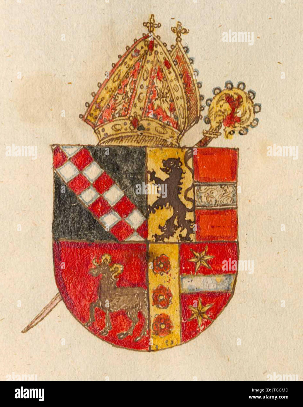 Wappen 1594 BSB cod icon 326 065 crop Stock Photo - Alamy