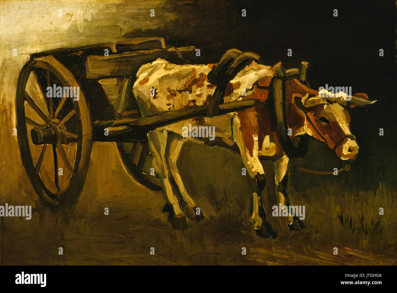 Van Gogh Karren mit rotbraunem Ochsen Stock Photo - Alamy