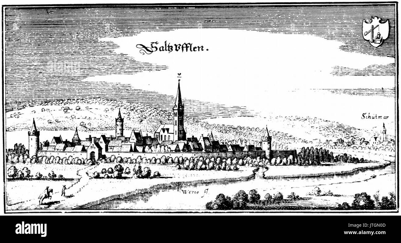Sahlzuflen 1647 Merian Stock Photo - Alamy