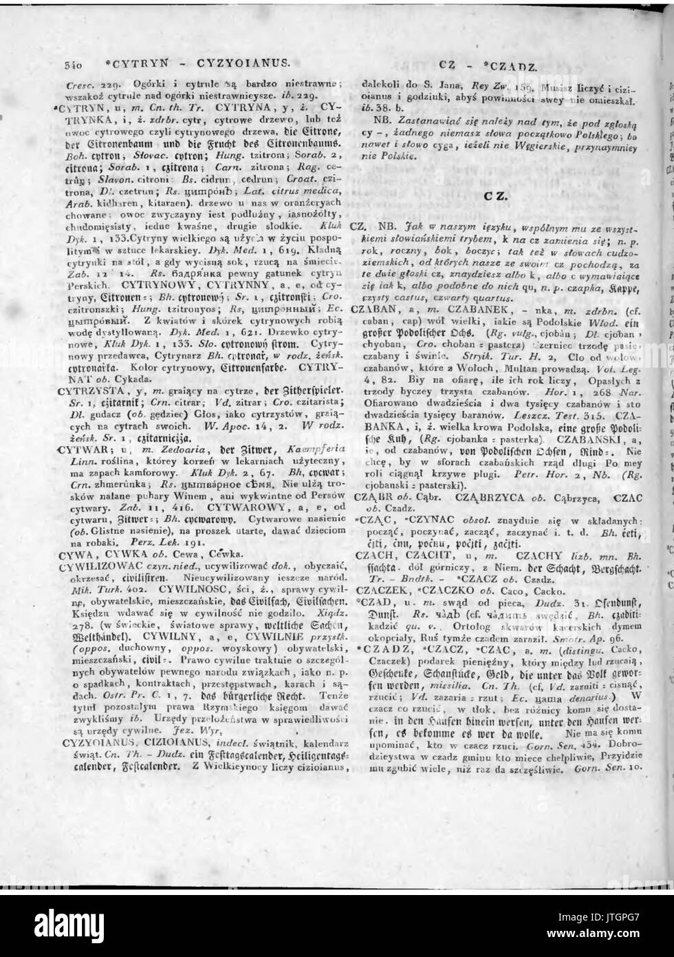 Slownik jezyka polskiego tom 1 340 Stock Photo - Alamy
