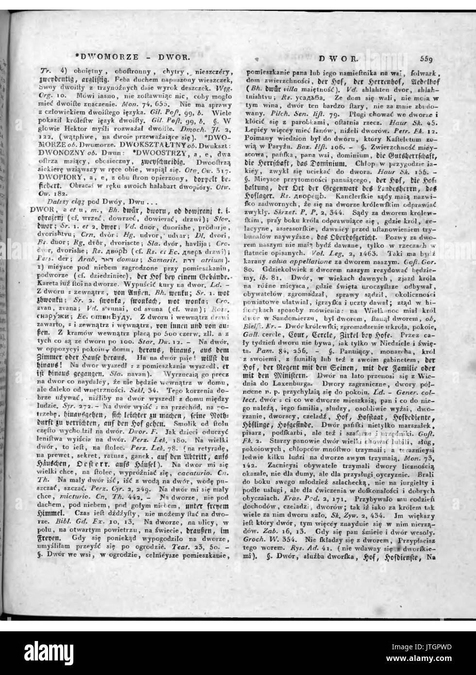 Slownik jezyka polskiego tom 1 559 Stock Photo - Alamy