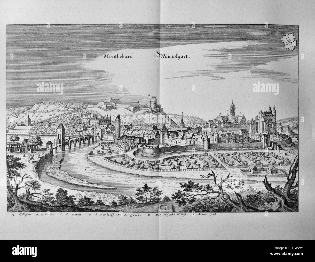 Topographia Alsatiae (Merian) p 017 Stock Photo - Alamy