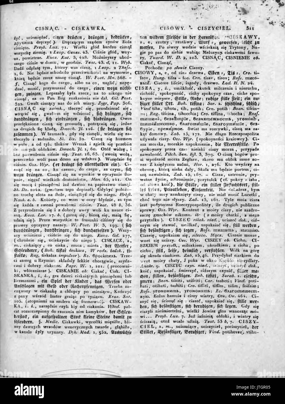Slownik jezyka polskiego tom 1 311 Stock Photo - Alamy