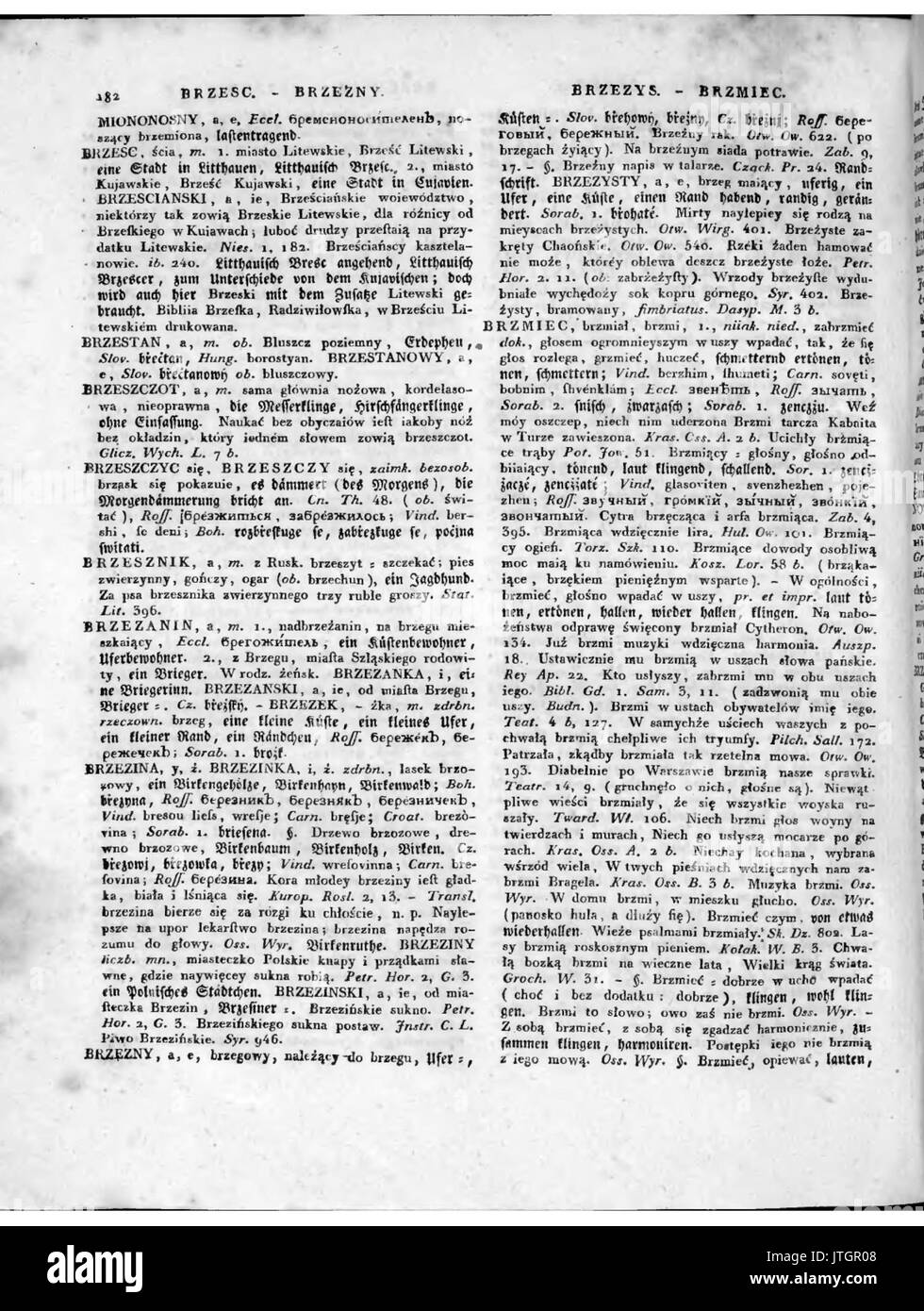 Slownik jezyka polskiego tom 1 182 Stock Photo - Alamy