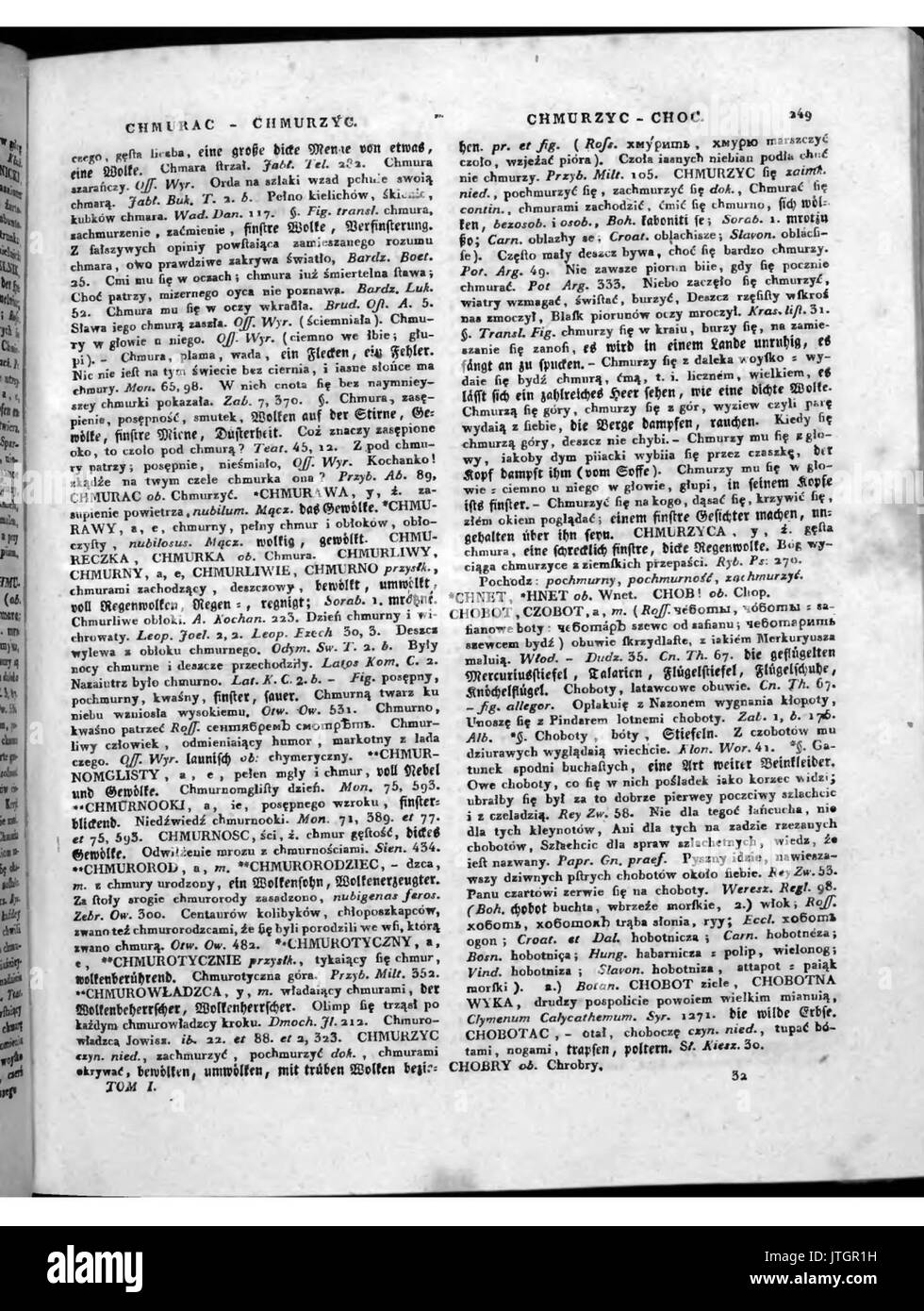 Slownik jezyka polskiego tom 1 249 Stock Photo - Alamy