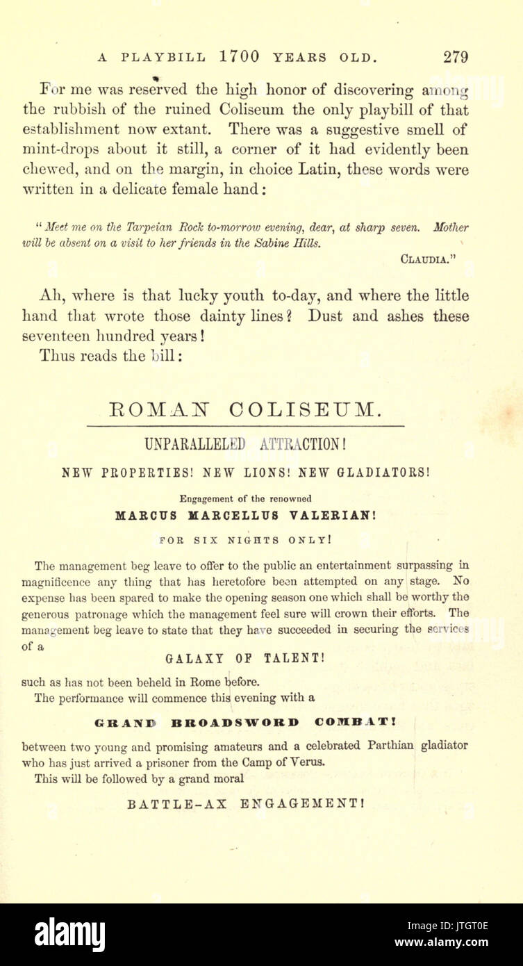 The Innocents Abroad, p. 279 Stock Photo - Alamy