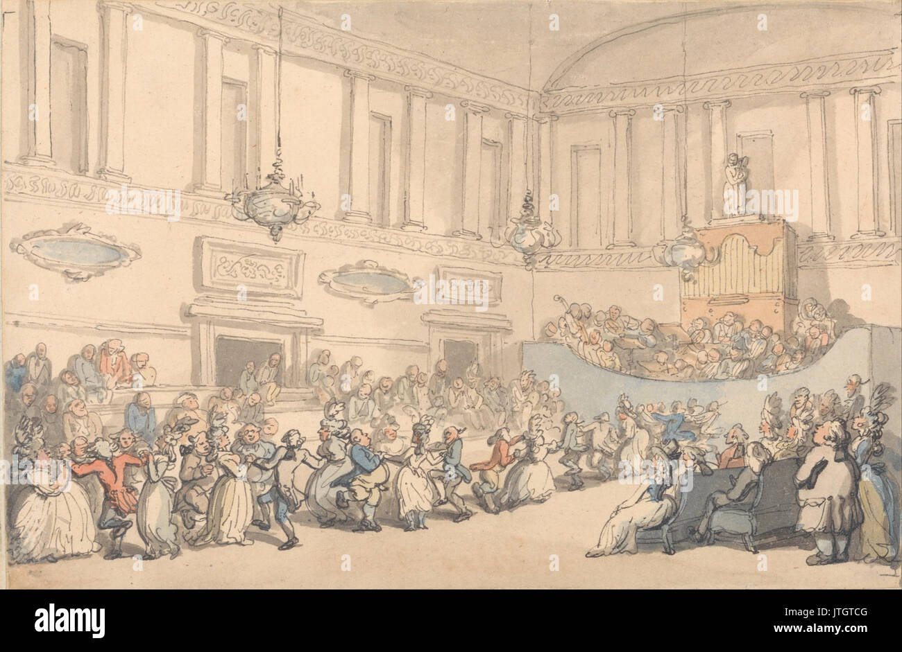Thomas Rowlandson Comforts of Bath The Ball Stock Photo - Alamy
