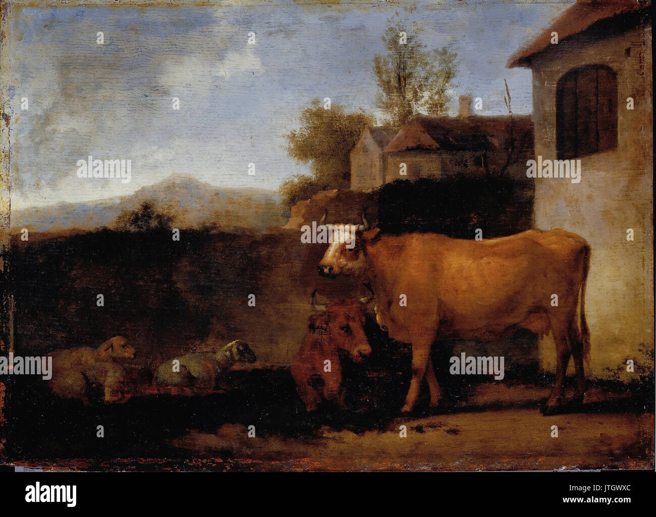 Van Calraet, Abraham Cows and Sheep Stock Photo - Alamy