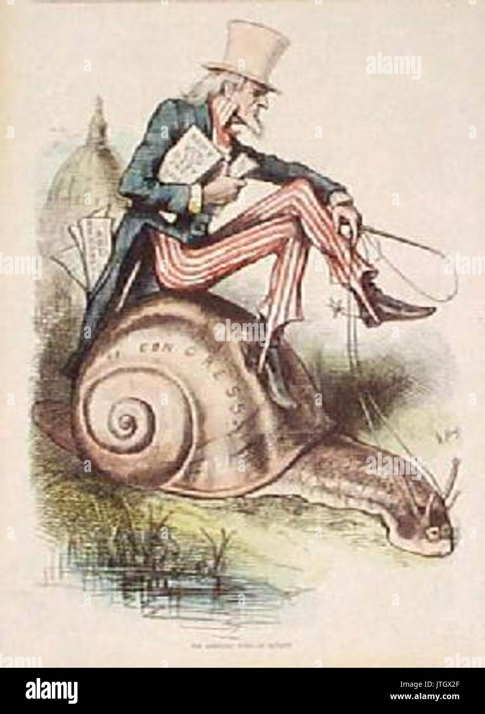 Uncle sam by nast 1860 Stock Photo - Alamy