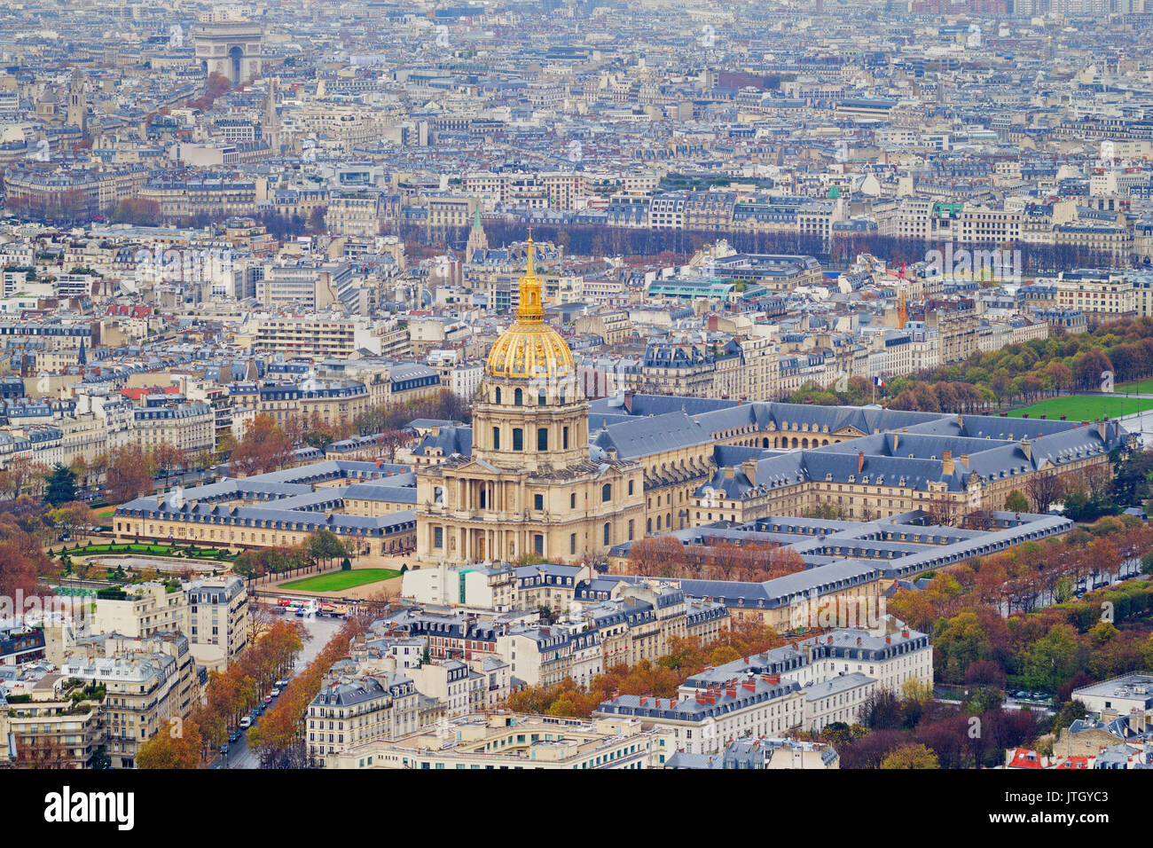 Bird's eye view on the National Residence of the Invalids (Les ...