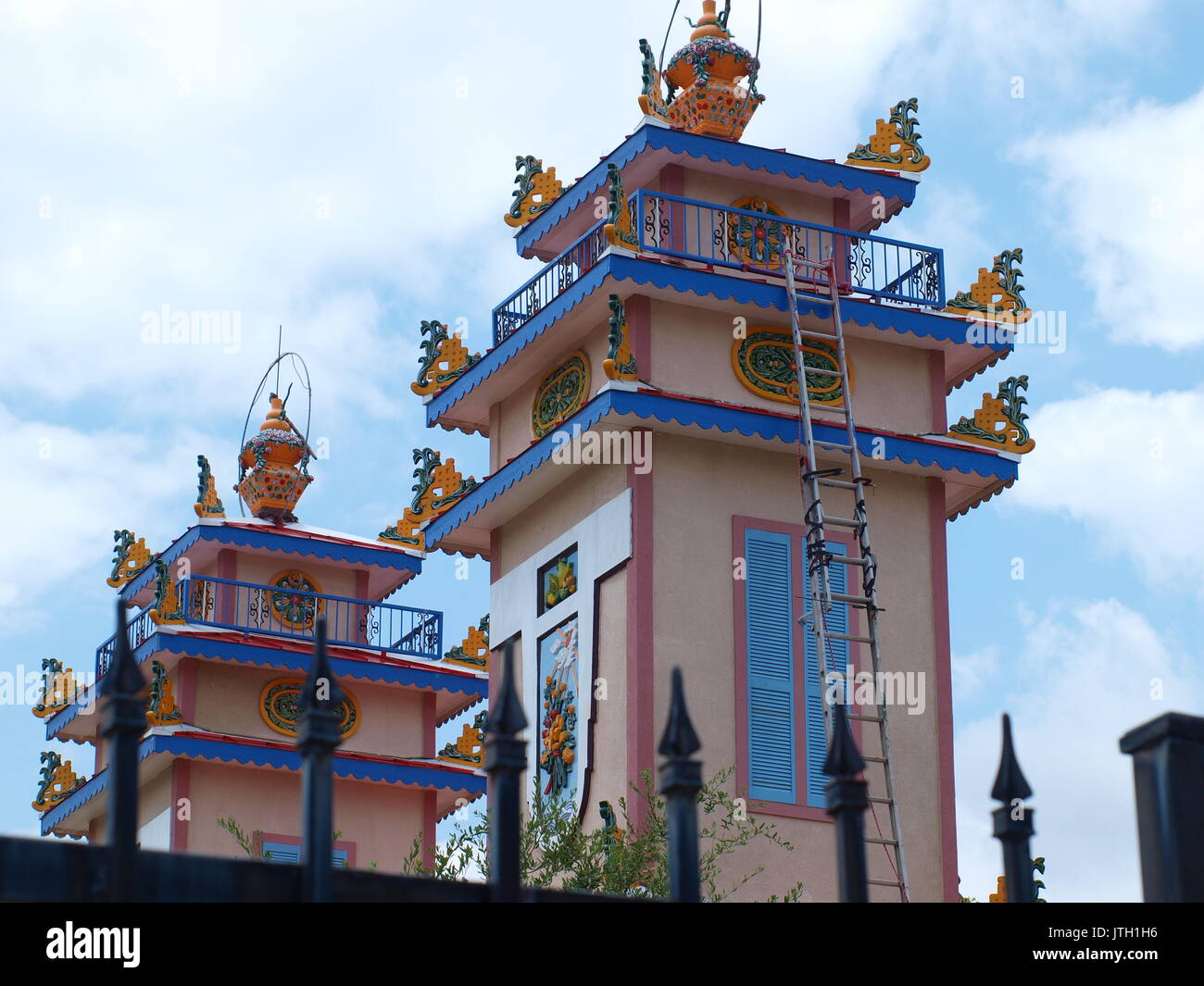 Dallas,USA,08th August,2017. The beautiful Cao Dai Temple in Garland is ...