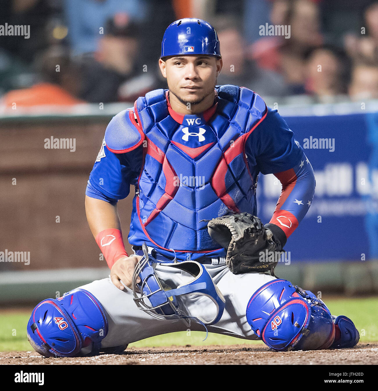 San Francisco, California, USA. 08th Aug, 2017. Chicago Cubs catcher ...