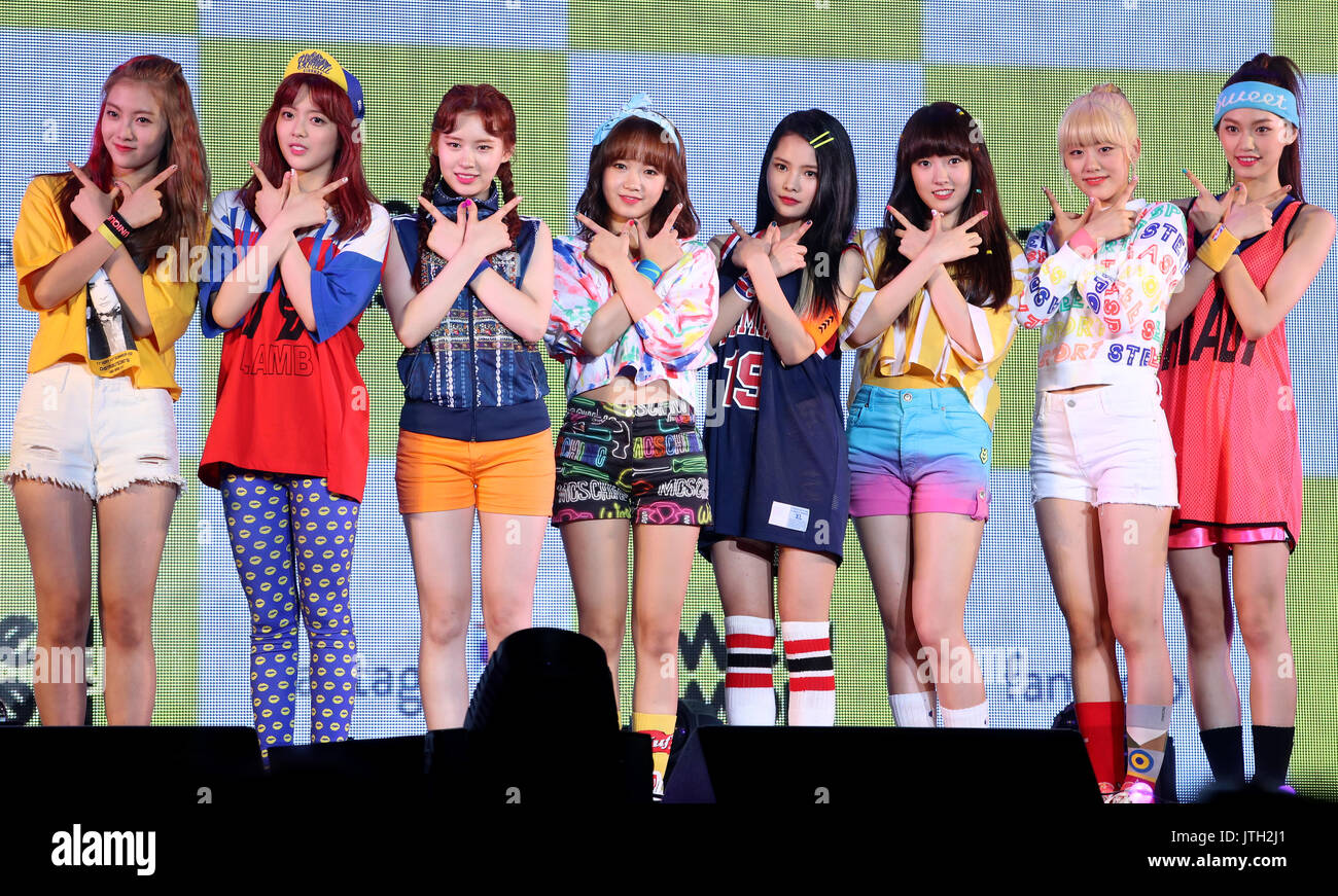 S. Korean girl group Weki Meki South Korean girl group Weki Meki poses ...